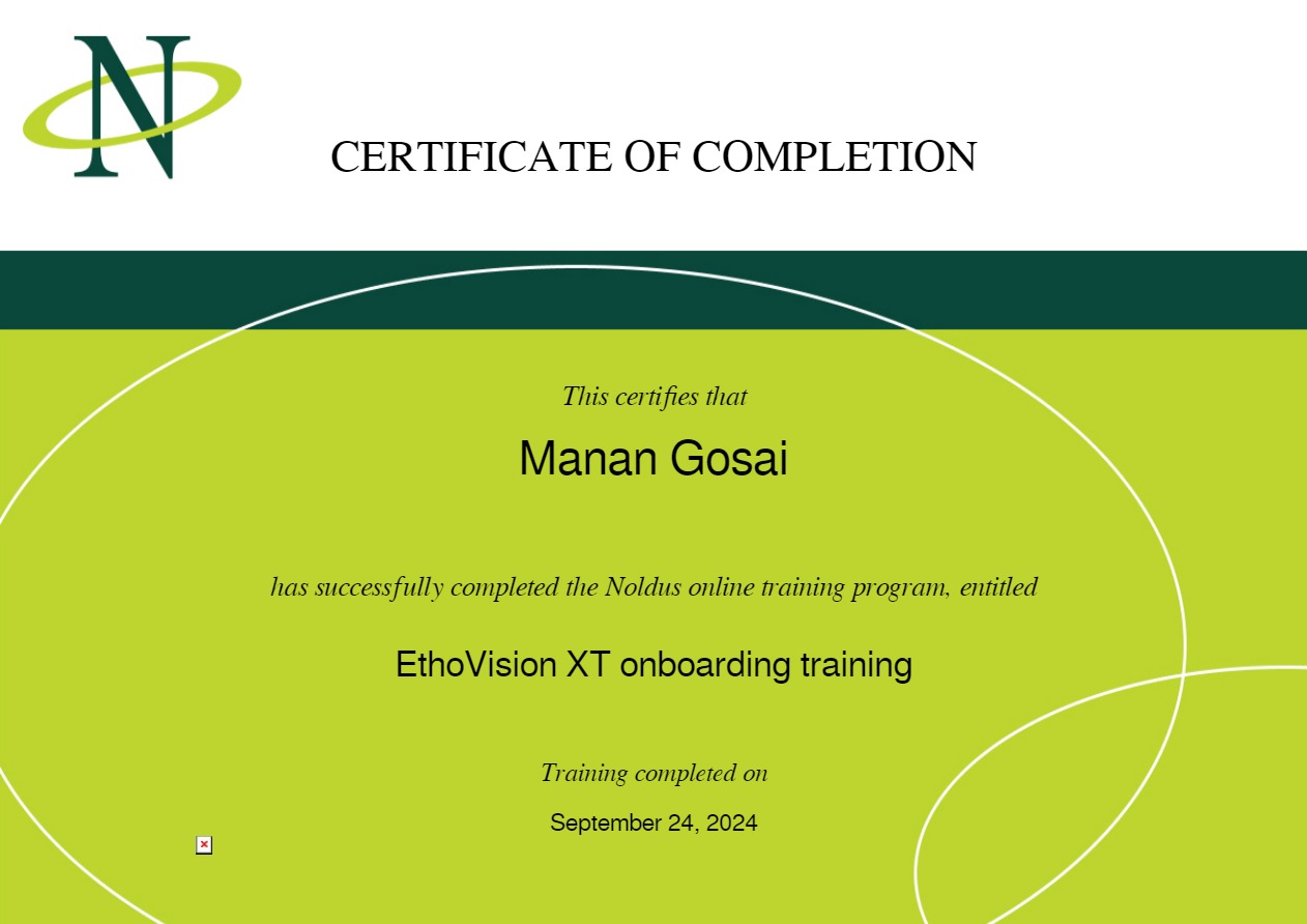 Your certificate – Noldus Academy